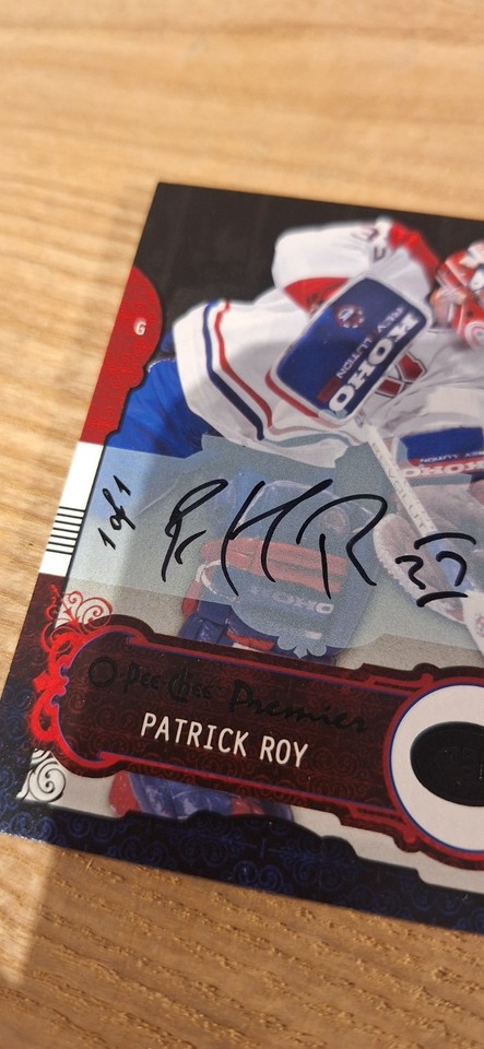 Patrick Roy 1/1 O-Pee-Chee Premier Auto – TRUE One of One – Canadiens ...