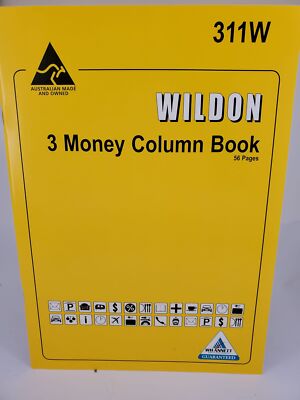 Wildon A4 3 Money Column Account Book 56 Pages 44 Lines 311W WIL311 | eBay