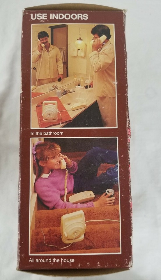 Vtg Long Line 50 Foot Portable Retractable Telephone Phone Extension ...