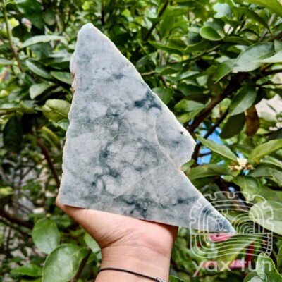 Arctic Luna Jade Slab - Natural Guatemalan Icy Blue Hielo Jadeite Rough ...
