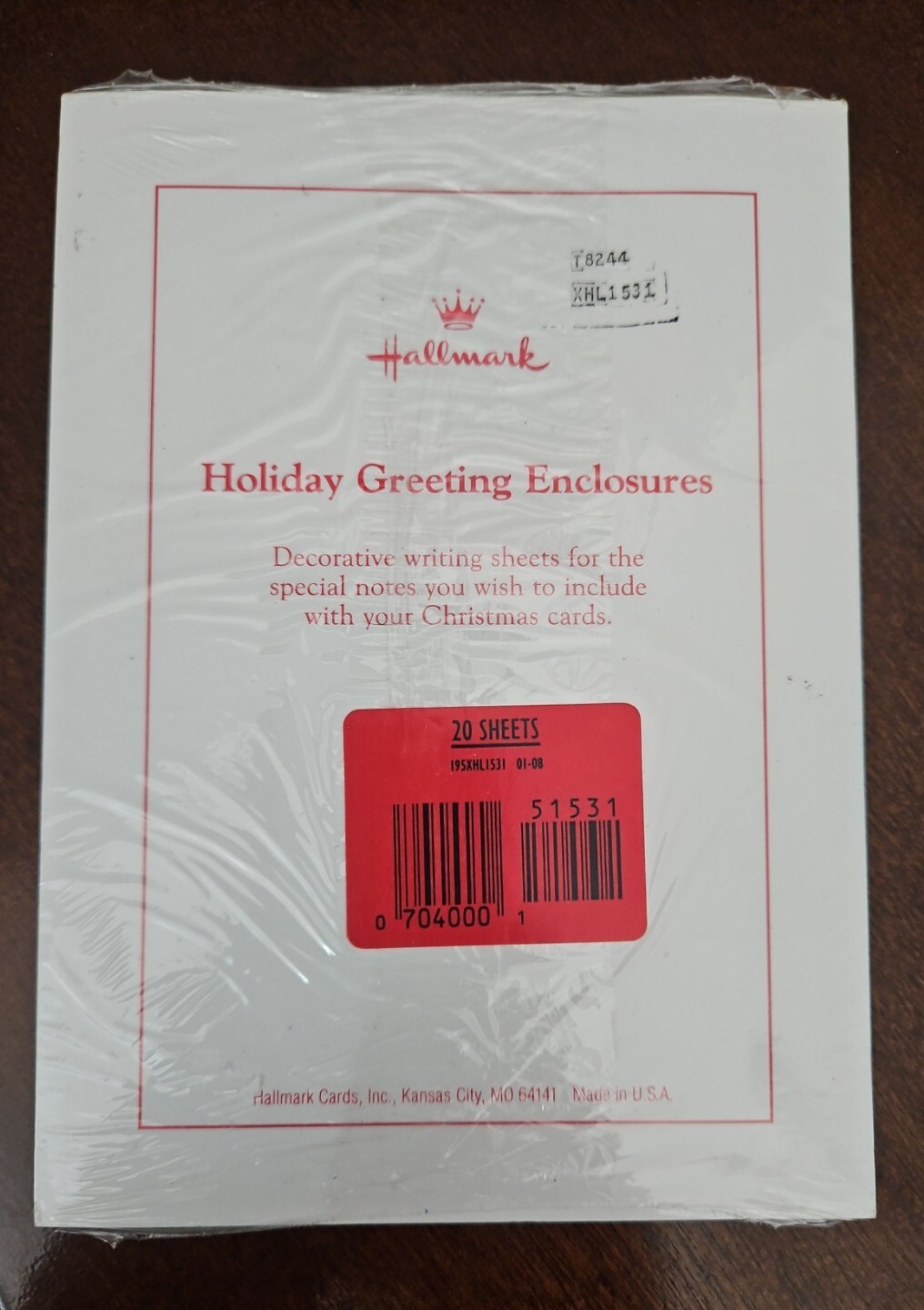 Vintage Hallmark Holiday Greeting Enclosures, decorative writing sheets ...