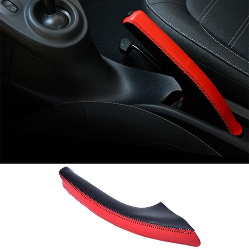 For Benz Smart Fortwo 2015-2020 Red Leather Brake Handle Handbrake ...