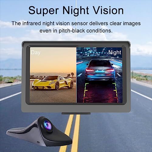 Side view camera 7 inch HD surveillance system, IP68 waterproof blind 7 ...