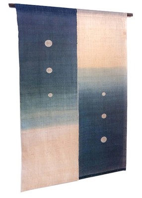 Noren 100% Hemp [Length 150cm] Indigo dye made in Japan hand-dyed From ...