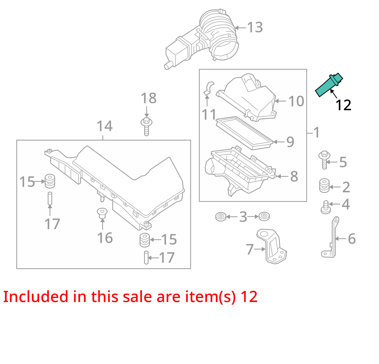 2016 Nissan Altima Mass Air Flow Meter Sensor MAF OEM 71K Miles ...