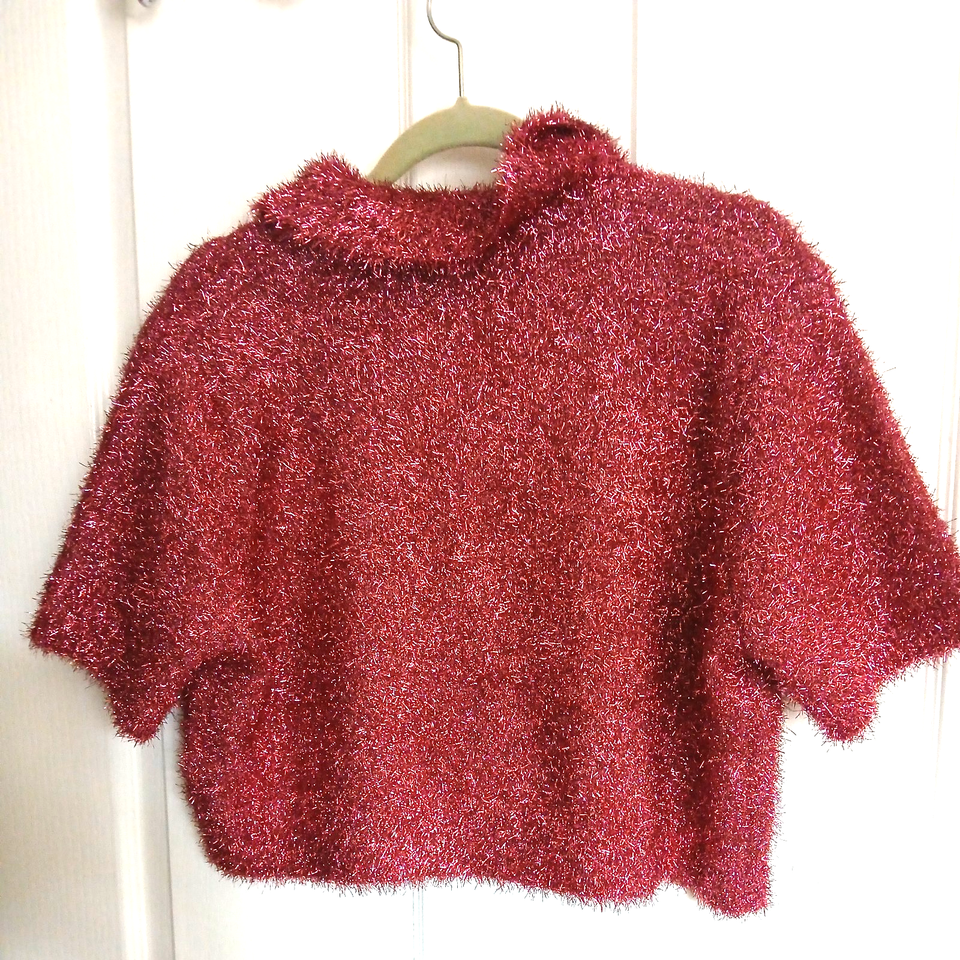 SOOPER SALE RIVER ISLAND SIZE 12-14 STUNNING GLITTER KNIT TINSEL TOP ...