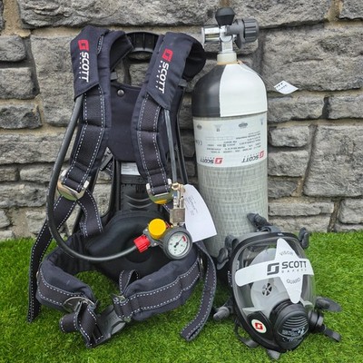 3M Scott Safety Propak Harness & Backplate W/ Scott Vision 3 Mask & BA ...