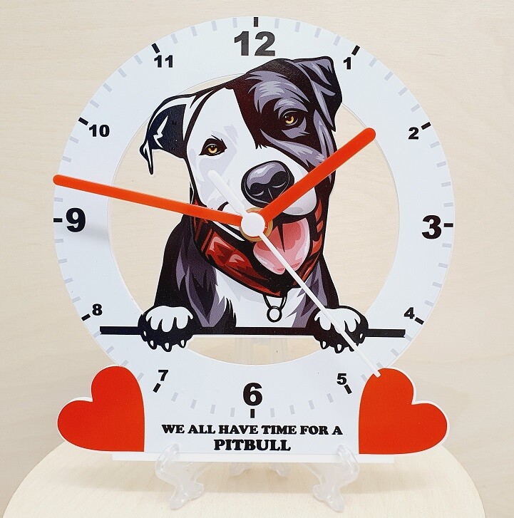 Personalised Clock, Your Dog's Name, 50+ Dog Breeds, Cartoon Style ...