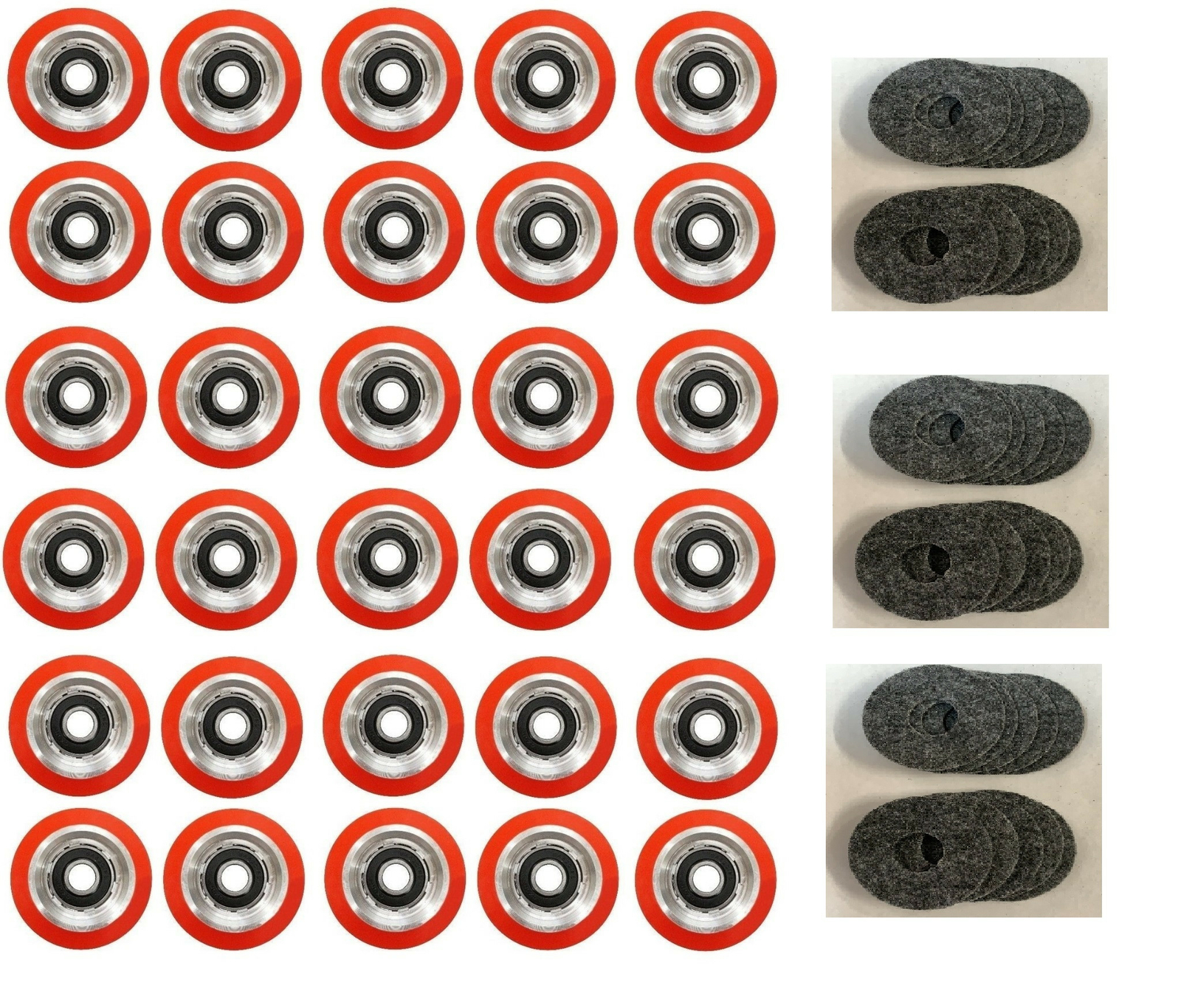 30 x SUPERIOR QUALITY ORANGE DRUM ROLLER BEARING FOR HUEBSCH/SQ/IPSO ...