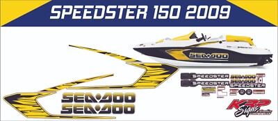 SEADOO SPEEDSTER 150/215/255/300 2009 GRAPHICS /DECAL / Sticker KIT ...