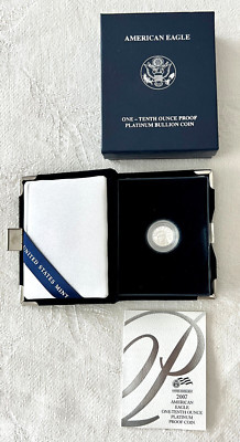 2007 W US Mint 1/10 oz American Eagle 99.95% PLATINUM BULLION PROOF ...