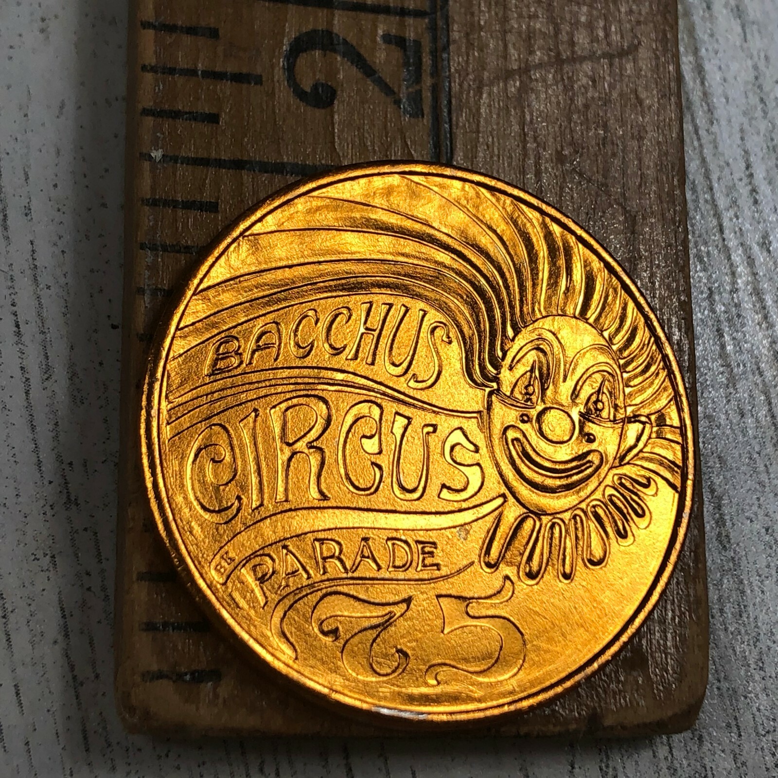 Mardi Gras Doubloon New Orleans 1975 Bacchus Circus Parade Clown Coin ...