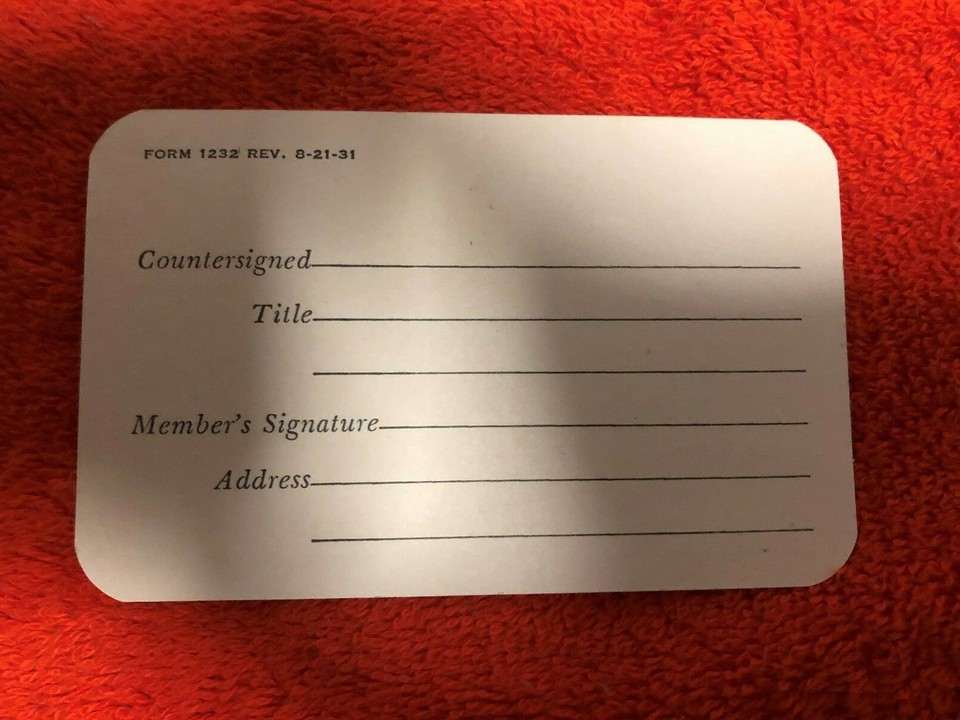 1936 The American National Red Cross Life Saving Card 1936 GUY SWENSON ...