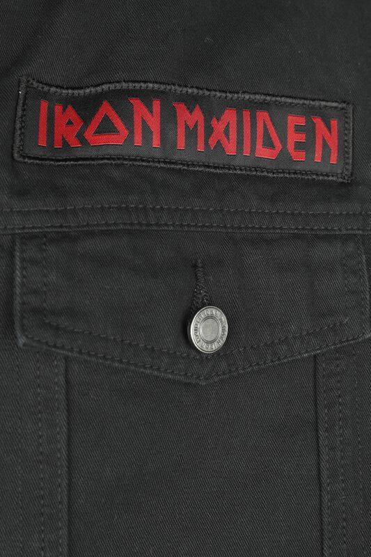 Killers Iron Maiden Jacket Heavy Metal Band Winter Men's Black Denim ...
