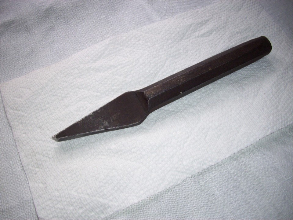 Vintage 8-1/2" Cape Chisel, cold steel, 3/4" dia, sharpened, ready for ...