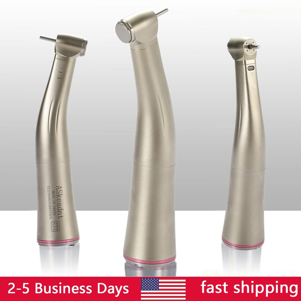 Dental 1:5 Increasing Handpiece Contra Angle LED / Cartridge Rotor Mini ...