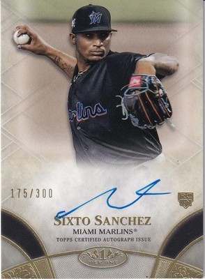 2021 Topps Tier One Miami Marlins Sixto Sanchez Break Out Autographs ...
