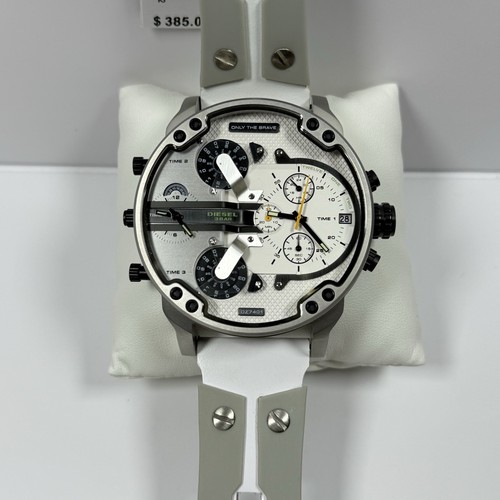 DIESEL MR DADDY 2.0 DZ7401 WHITE/GREY/SILVER MENS CHRONOGRAPH WATCH | eBay