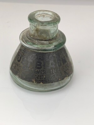 A. S. Barne's & Co Glass Cone Ink Bottle 62 x 74mm U.S.A. 1865 -1880 ...