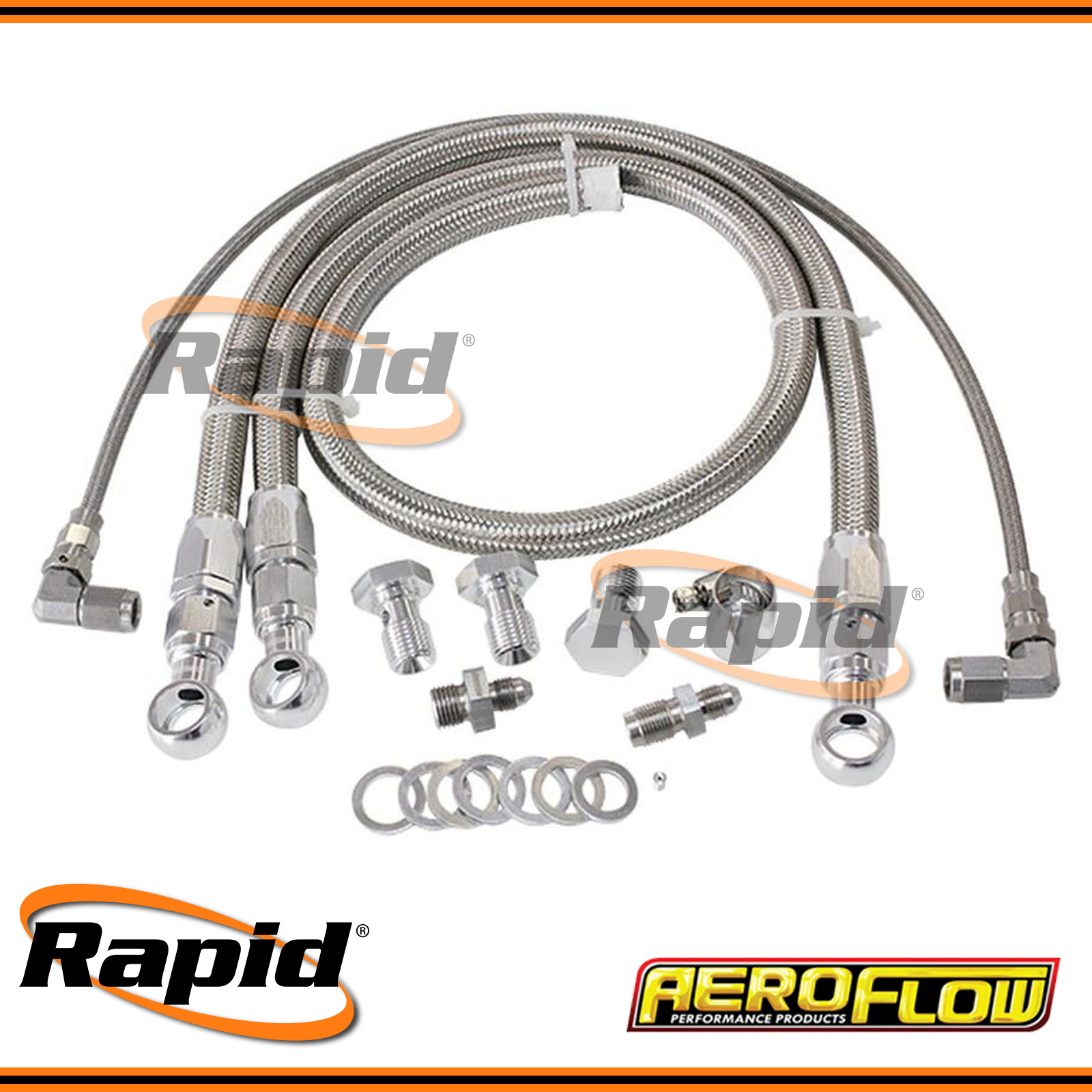 Aeroflow AF30-1003 - Turbo Oil & Water Feed Line Kit suit Nissan RB20 ...