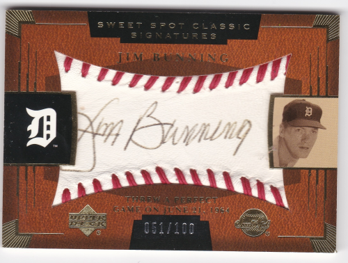 2004 Sweet Spot Classic Signatures Black #SSA32 Jim Bunning Auto /100 ...