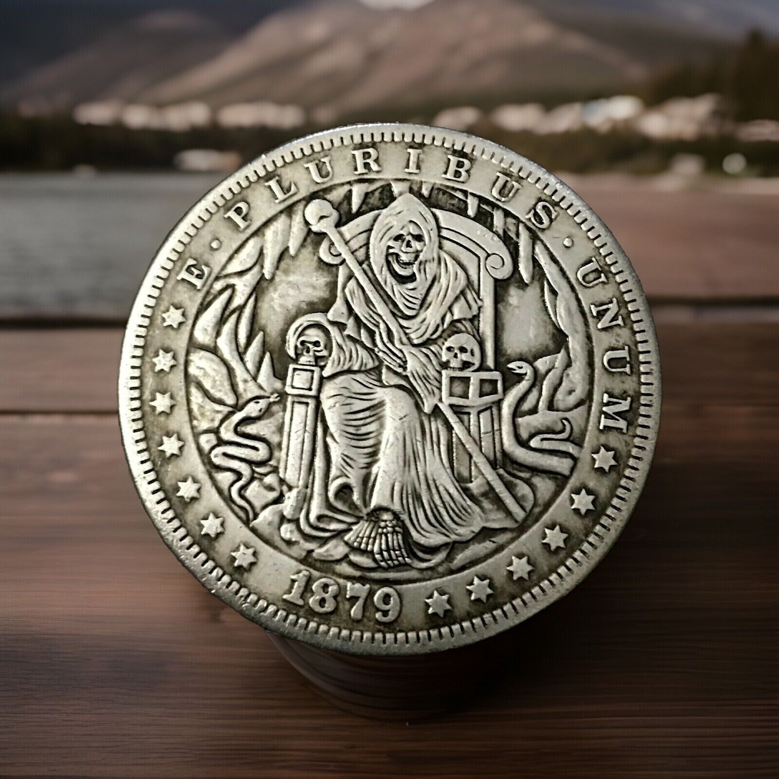 GRIM REAPER Throned Skull 💀 Novelty Good Luck Heads Tails Challenge ...