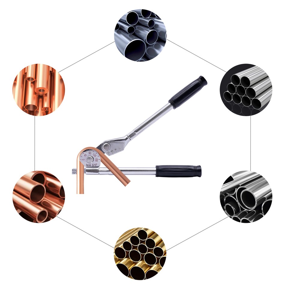 8mm 5/16 in Manual Bench Bending Machine Tube Bender Pipe Bender 0~180 ...