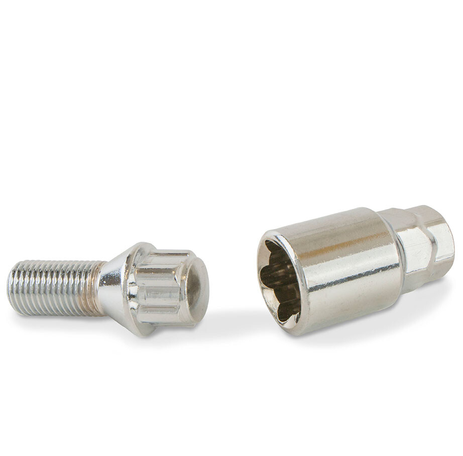 For VW Polo Locking Wheel Nuts 14x1.5 Stud Bolts Tapered For ...