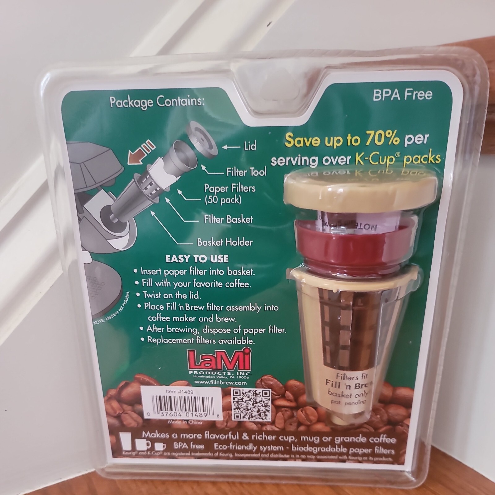 Lami Products Economy Kitchen Accessory Fill N Brew Reusable Filters ...