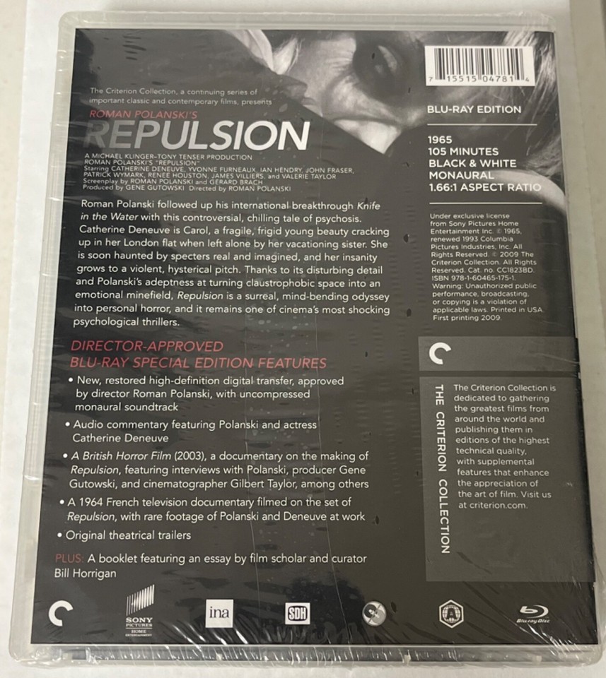 Roman Polanski’s Repulsion Criterion Collection Blu-ray 1965 Black ...