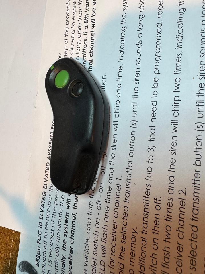 +Program Prestige APS-95BT ELVAT5G 2 Button Keyless Remote Transmitter ...