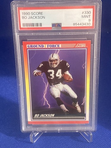 1990 Bo Jackson Score Ground Force PSA 9 Los Angeles Raiders #330 EPIC ...