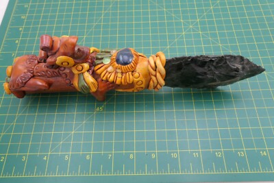 Aztec Style Ceremonial Sacrificial Tecpatl Obsidian Blade | eBay