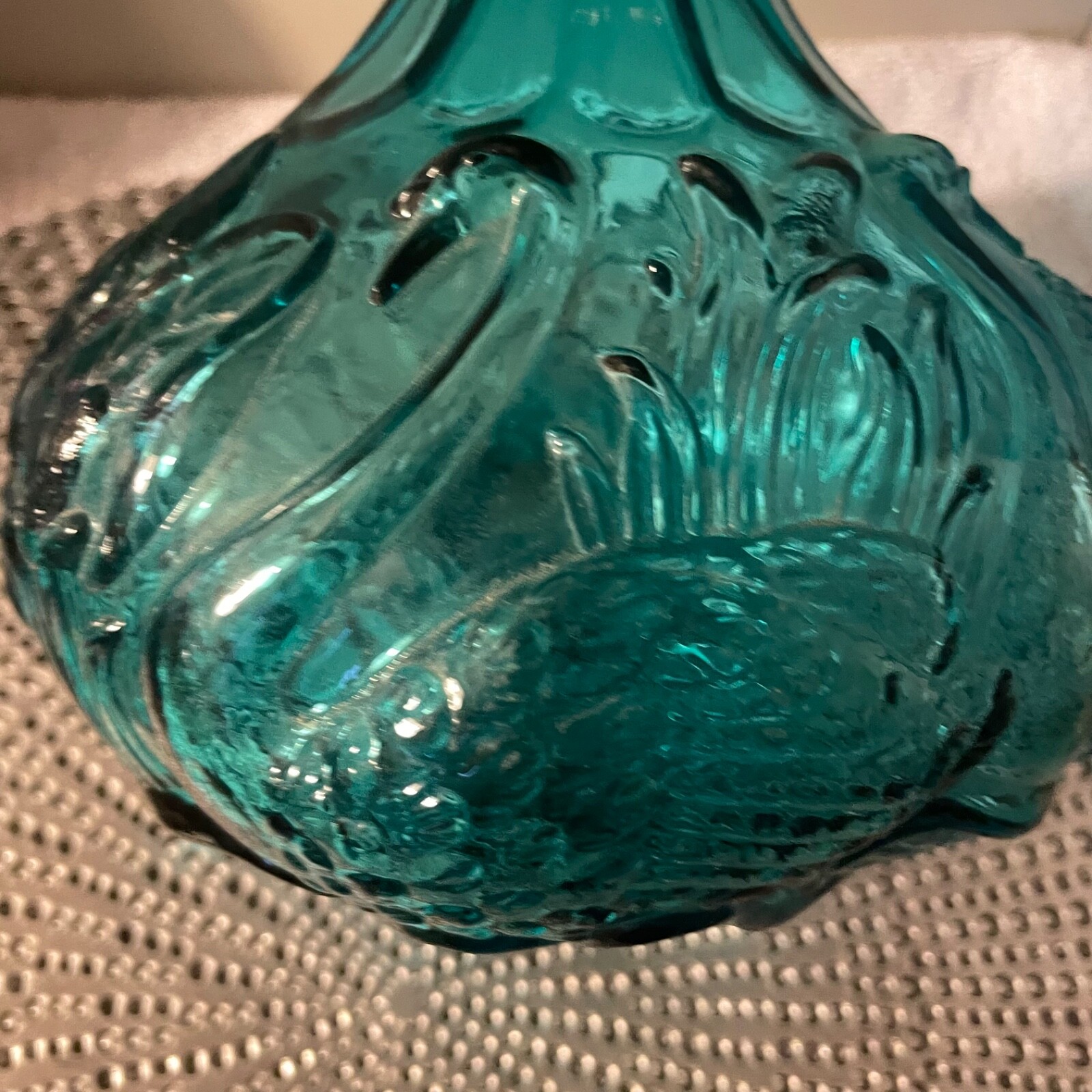 FENTON ART GLASS BLUE TEAL ROYALE OC 8" "SWAN" VASE WARE #9458 PRODUCED ...