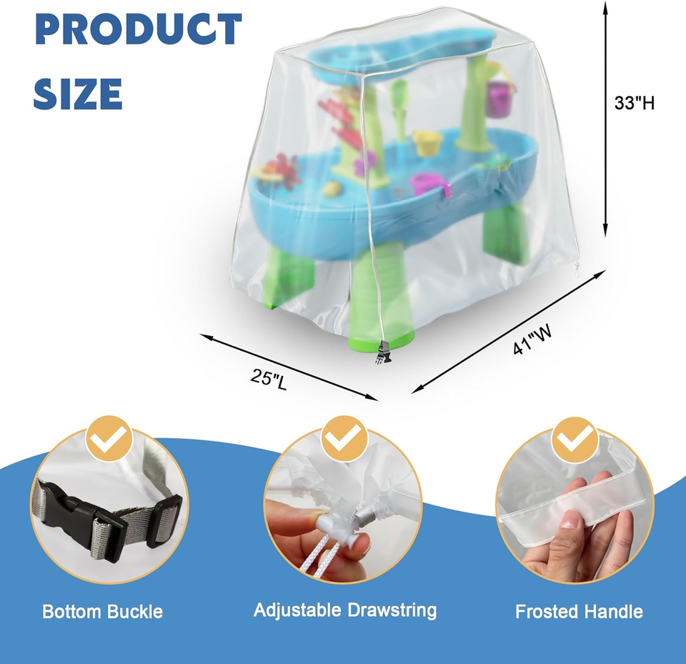 Kids Water Table Cover, Fit Step2 Rain Showers Splash Pond Water Table ...