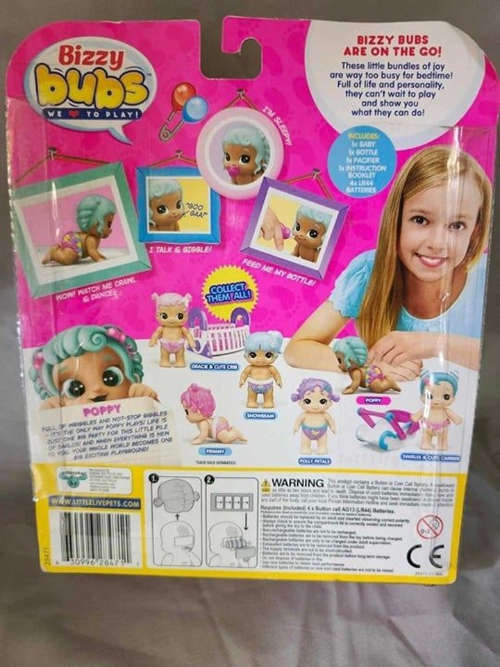 Bizzy bubs Toy Crawl Talk Baby Doll New in Box Little Live Poppy | eBay