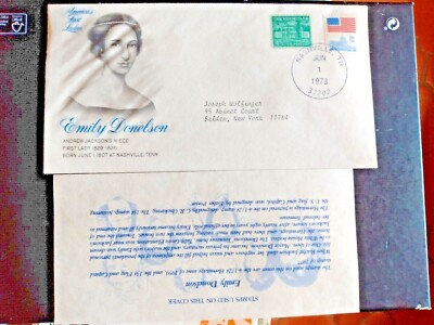 FIRST LADY EMILY DONELSON 1978 COVER ANDREW JACKSON FIRST LADY SERIES ...