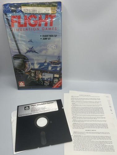 Flight Simulation Games Flight Path 737 Jump Jet Commodore 64 Vintage ...