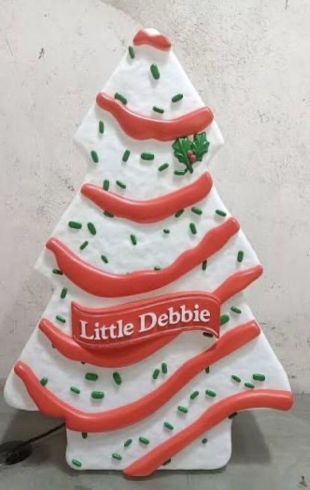 Little Debbie Christmas Tree Cake Blow Mold LED Lighting 22 Inches Tall | eBay