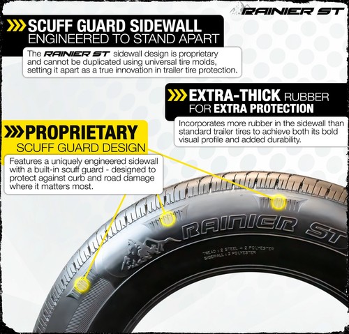 2-Pack Radial Trailer Tire On Rim ST225/75R15 15 LRD 6 Lug Silver ...