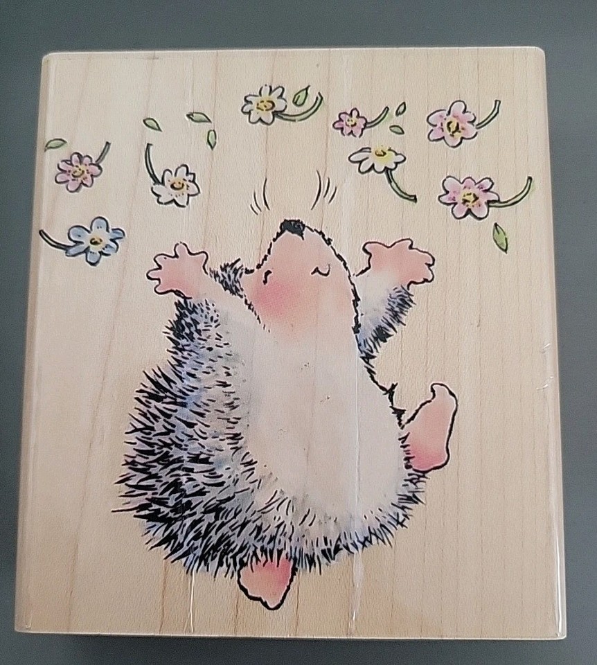 Lot 6 Hedgehog Rubber Stamp Penny Black Margaret Sherry Ballet Christmas Flowers | eBay
