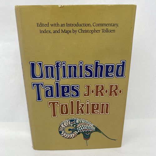 Unfinished Tales JRR Tolkien 1980 Hardcover 1st American Edition Fold ...