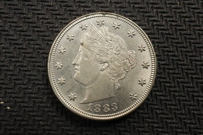 NobleSpirit Beautiful GEM BU 1883 Liberty Head Five Cents 5c No Cents ...