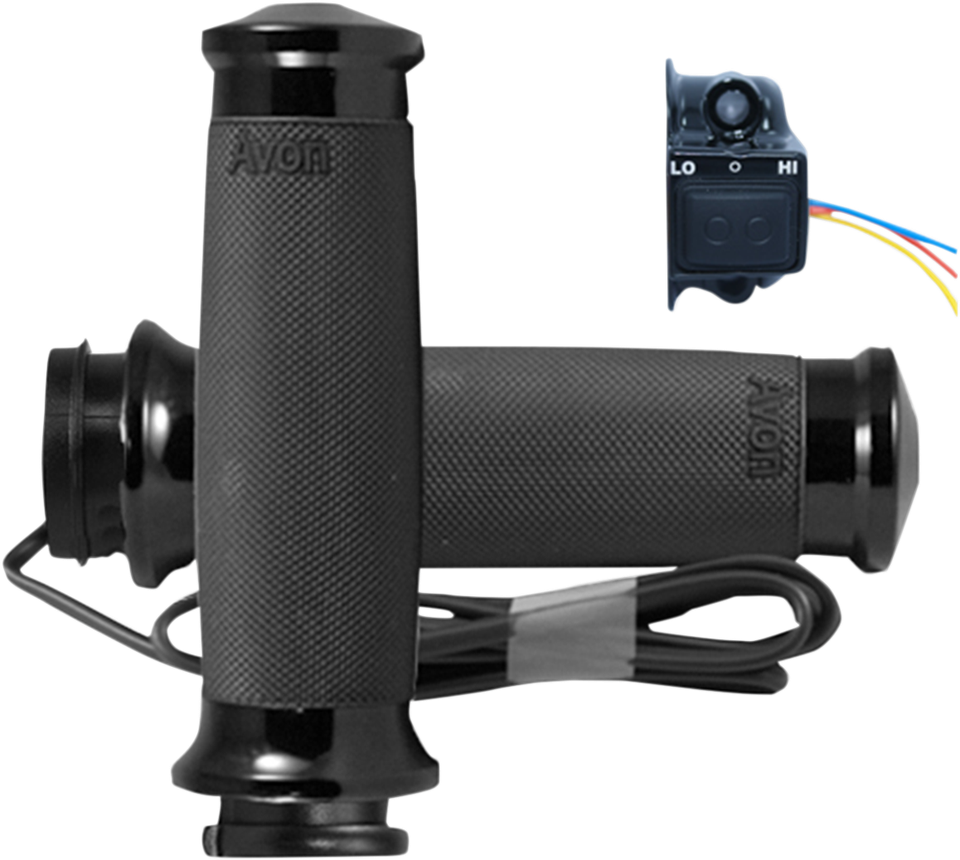 Avon Custom Countour Heated Grips Black Anodized CC-86-AN-FL-HT | eBay