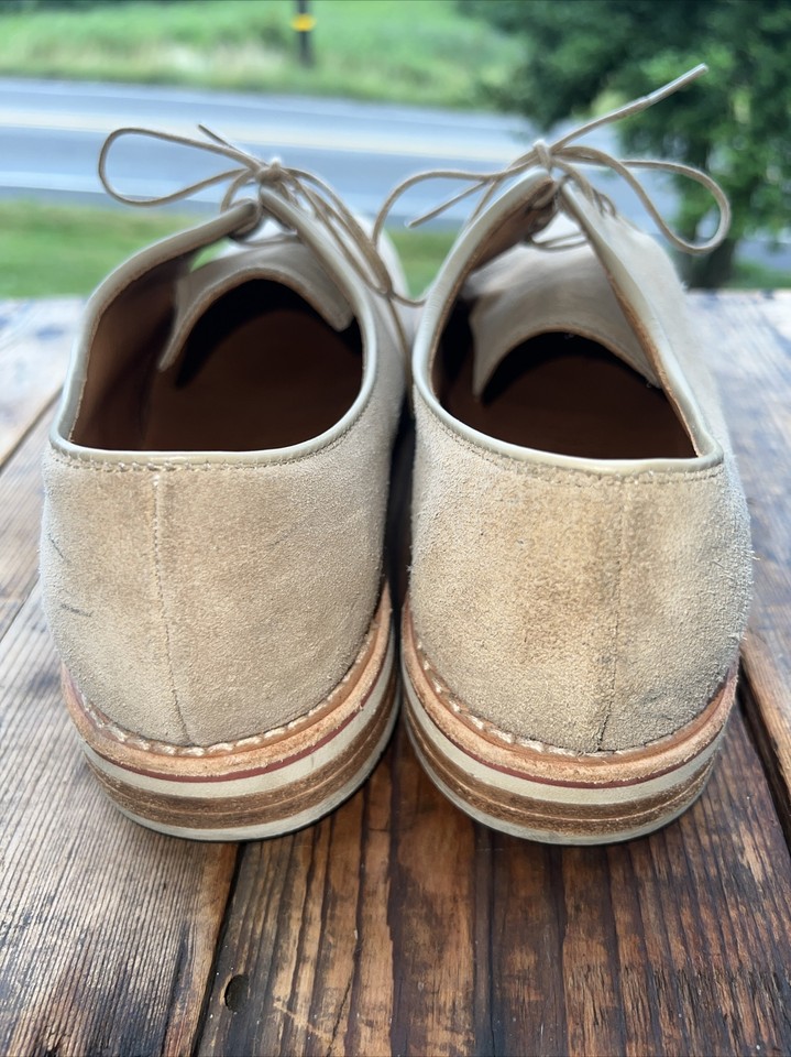 Allen Edmonds USA Vintage Nomad Suede Plain Toe Derby Beige Sz 11B | eBay