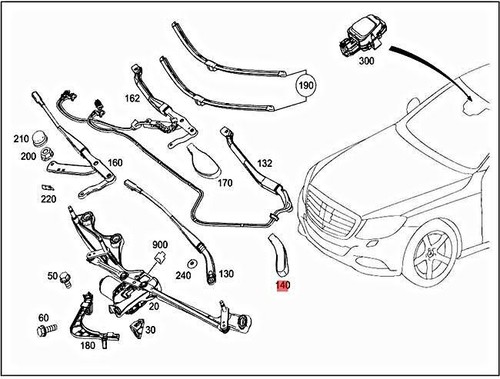 Genuine MERCEDES A217 C217 C238 For drivers side Cover wiper arm ...