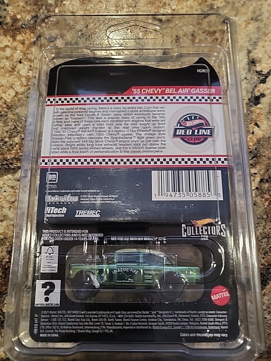 Hot Wheels RLC '55 Chevy Bel Air Gasser Green vision | eBay