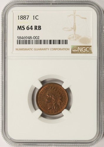 1887 1c Indian Head Cent NGC MS64RB | eBay