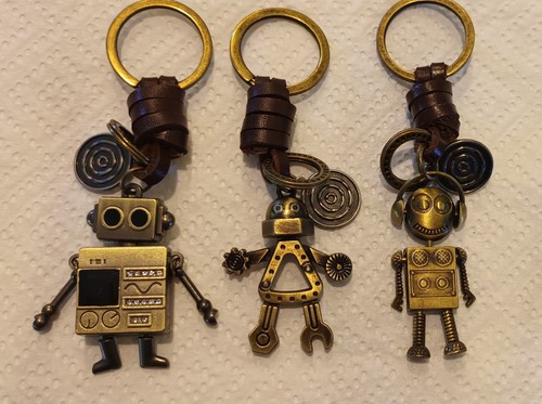 New Cute Robot Keyring nuts bolts spanner unique design moving parts ...