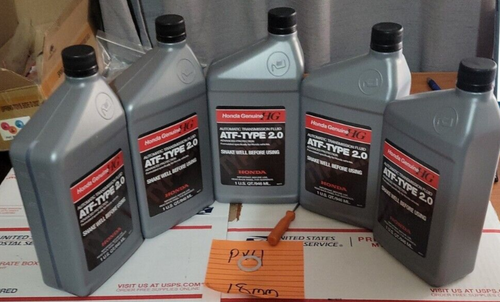 5 QTS Honda OEM ATF Type 2.0 W/Washer Automatic Transmission Fluid NEW ...